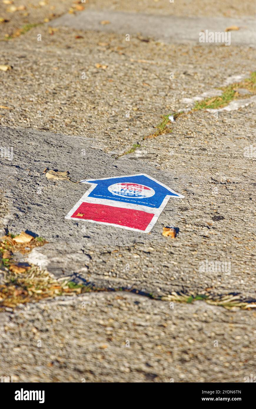 Walk This Way: Vote NYC sidewalk poll site marker at Variety Boys ...