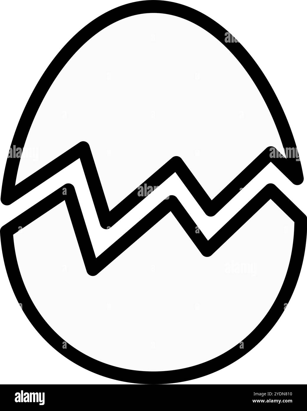 Cracked boiled egg icon hi-res stock photography and images - Alamy
