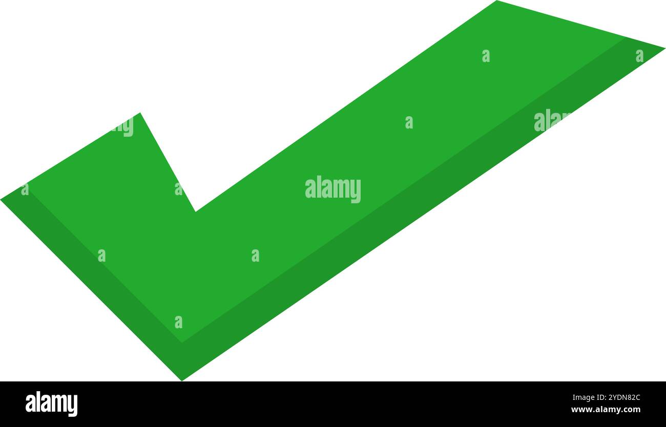 Green modern check mark icon. Editable vector Stock Vector Image & Art ...