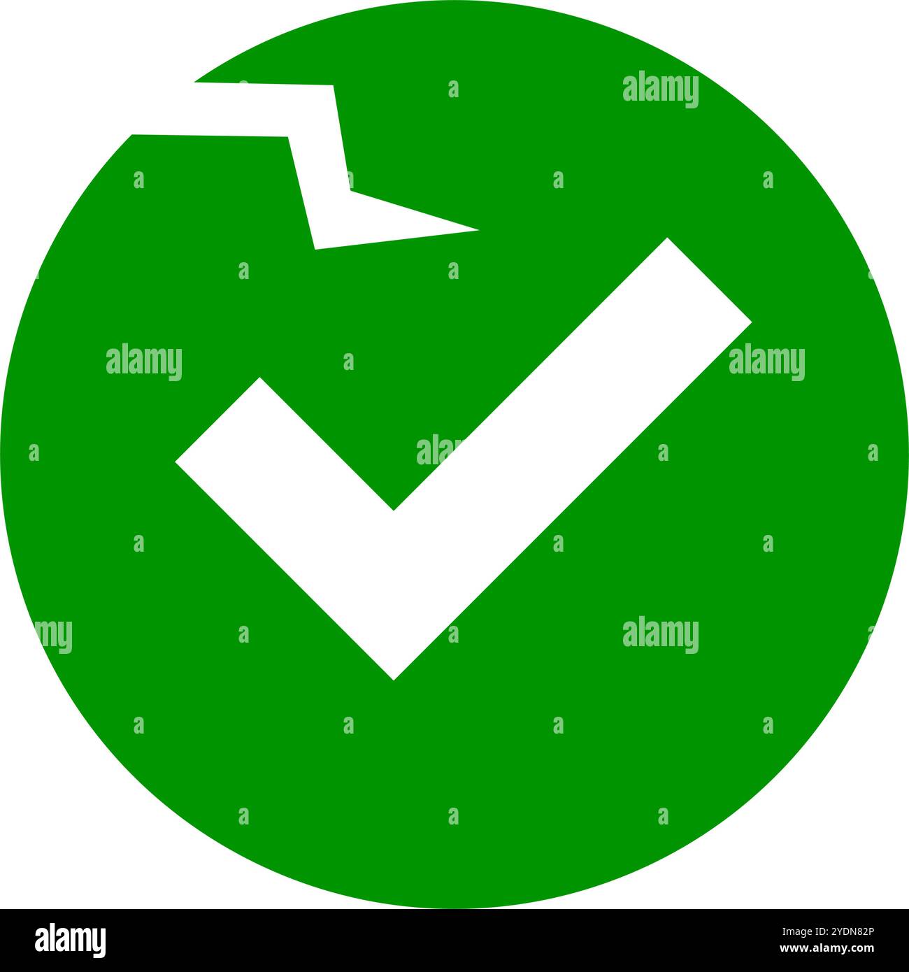 Cracked checkbox icon. Careless mistake. Editable vector Stock Vector ...