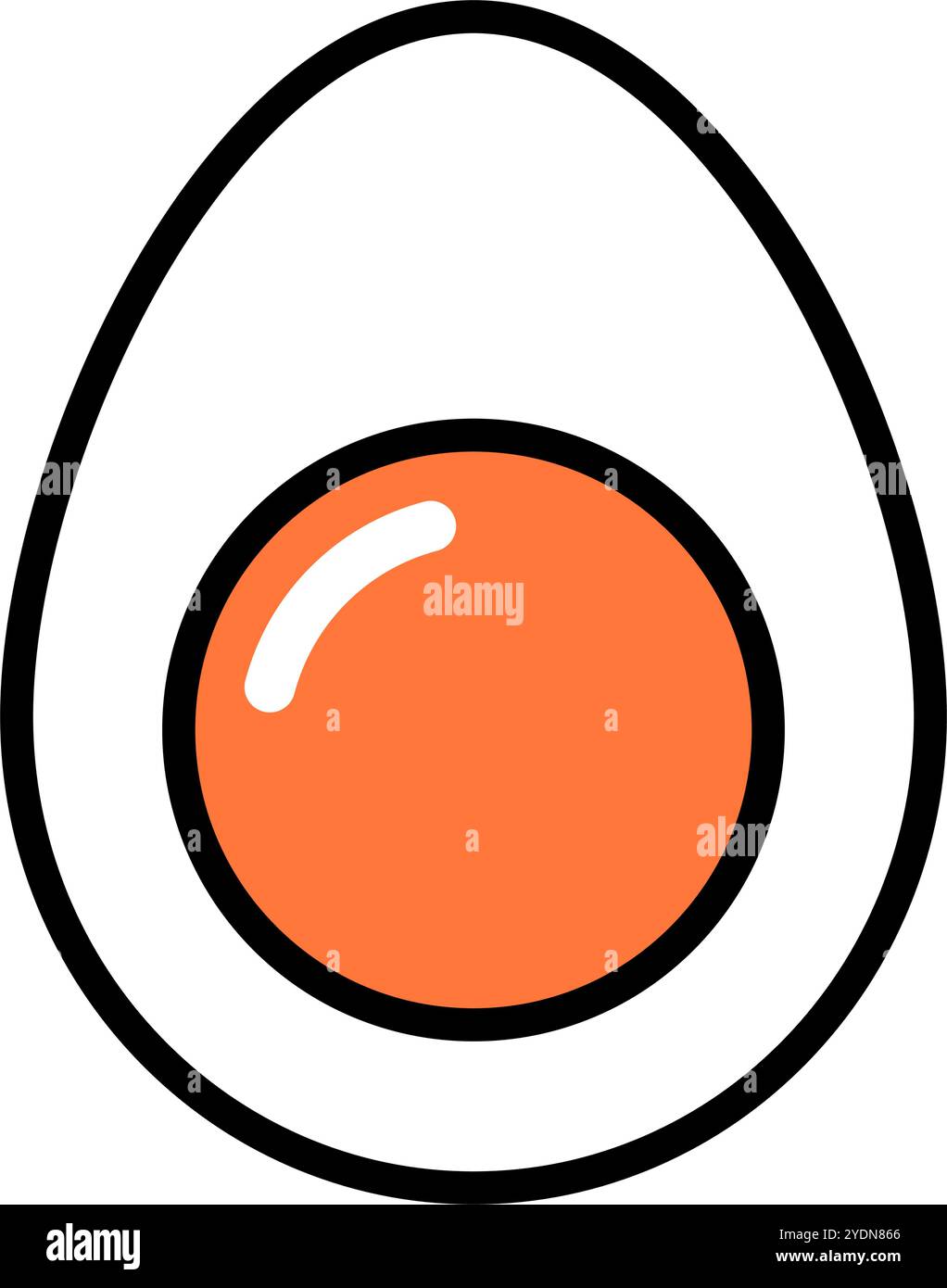 Cut boiled egg icon. Editable vector Stock Vector Image & Art - Alamy