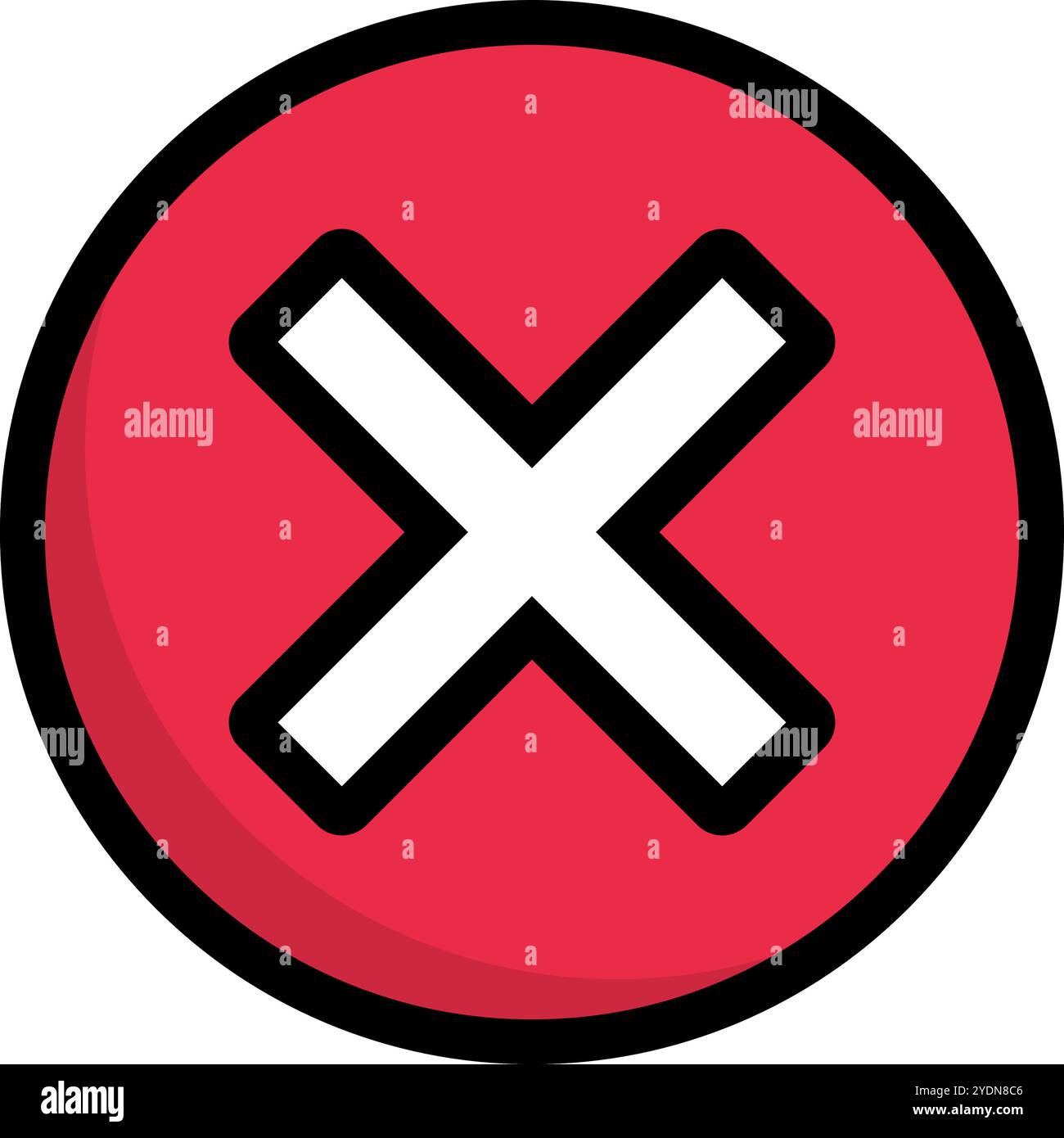 Cross mark button icon. Close button. Editable vector Stock Vector ...