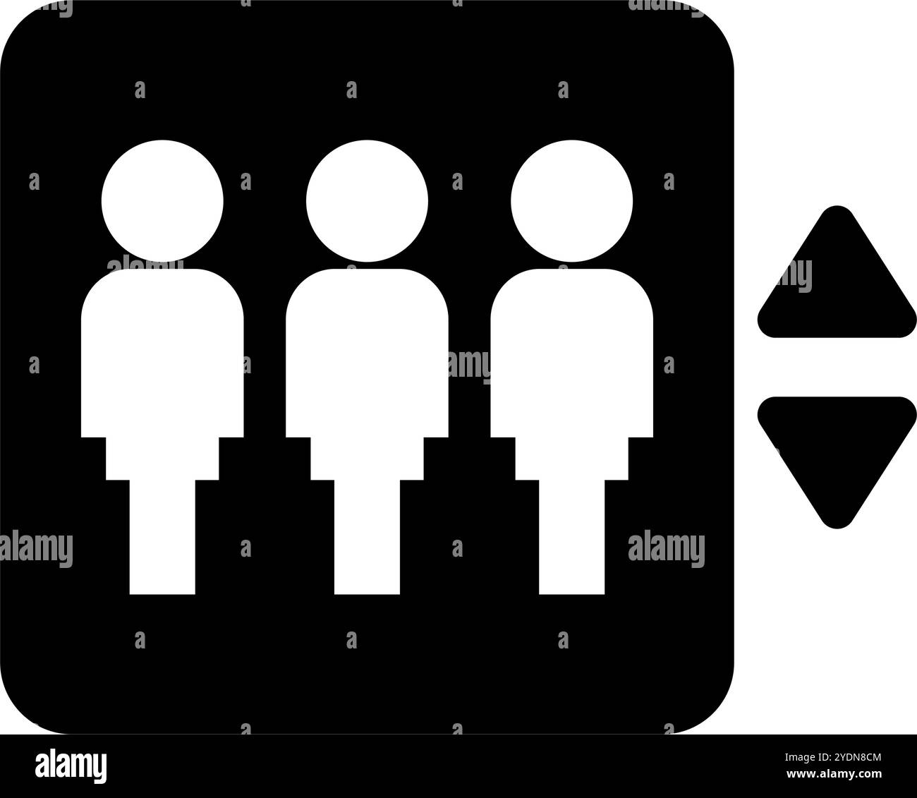 Elevator sign silhouette icon. Editable vector Stock Vector Image & Art ...
