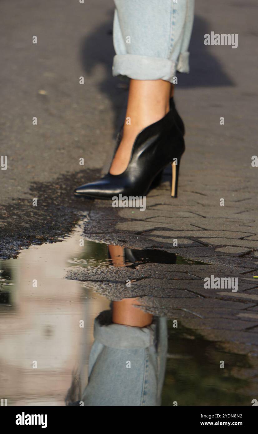 Puddle high up hi-res stock photography and images - Alamy