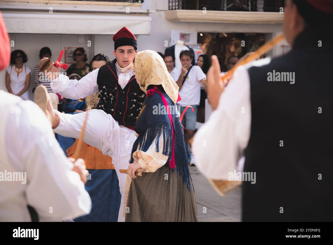 Ibiza, Spain - October 8, 2023: Traditional Basque dance performance in ...