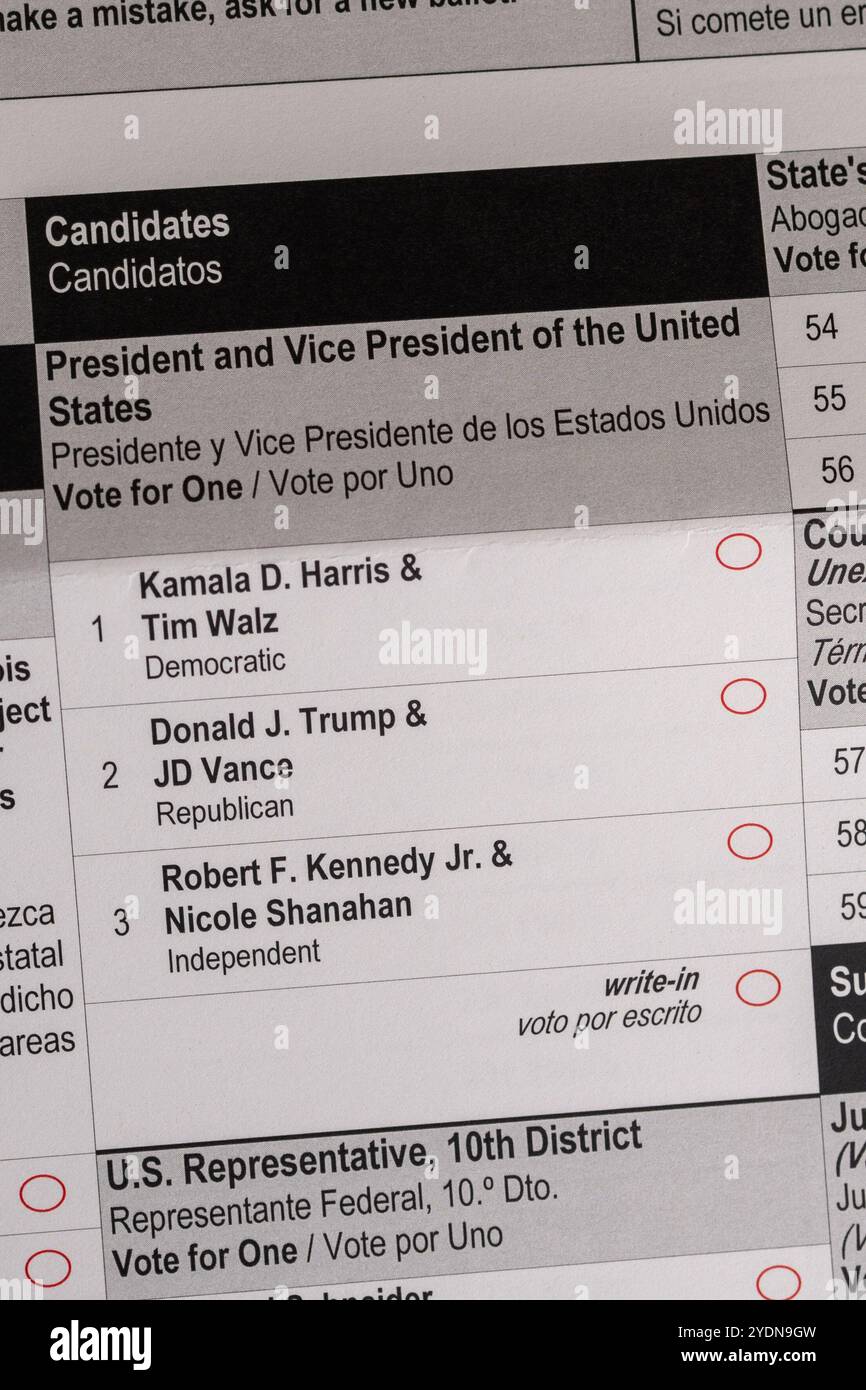 Mail-in ballot for the 2024 US presidential election Stock Photo - Alamy