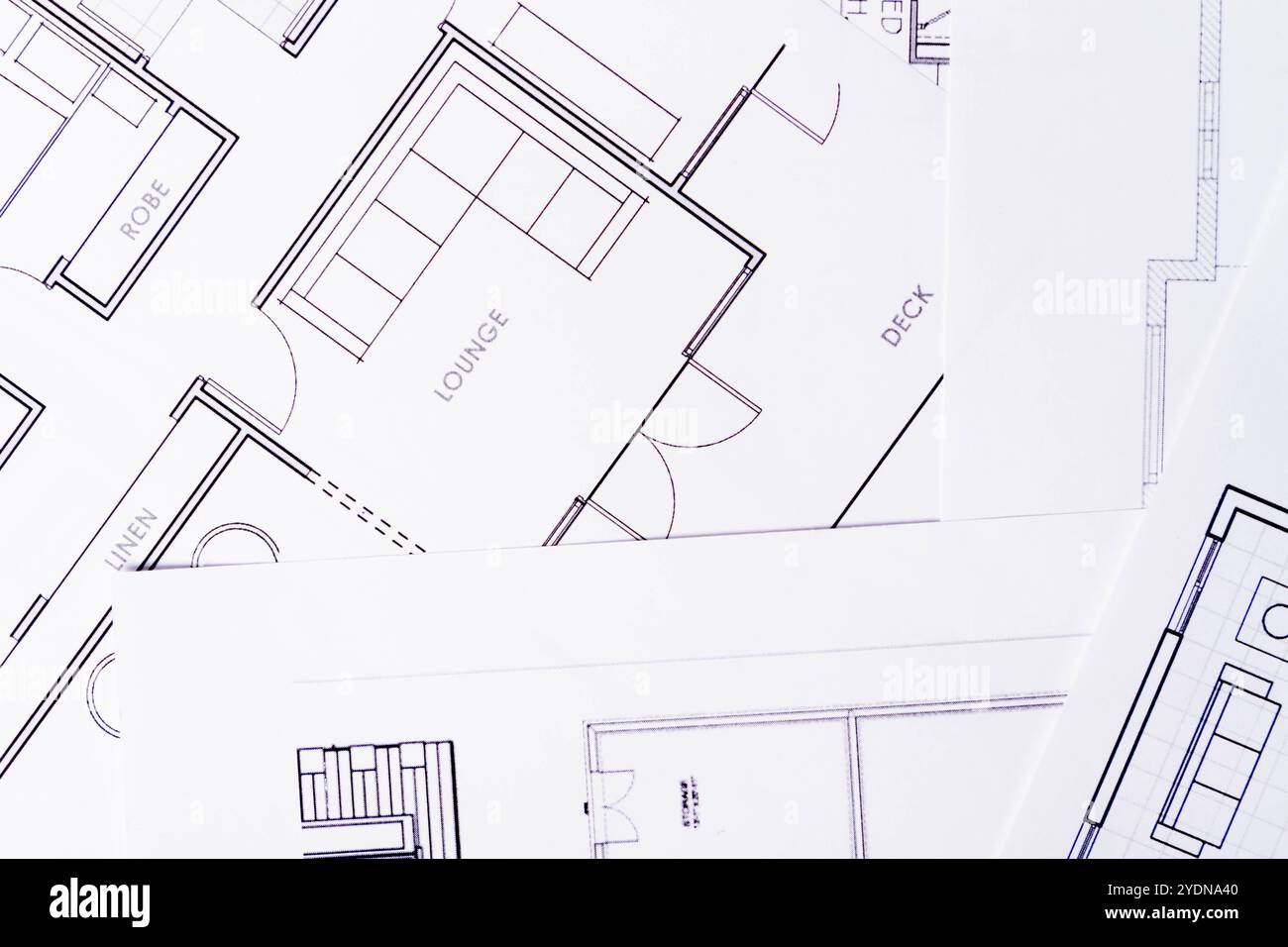 Construction background. House plan on table texture. Working drawings ...