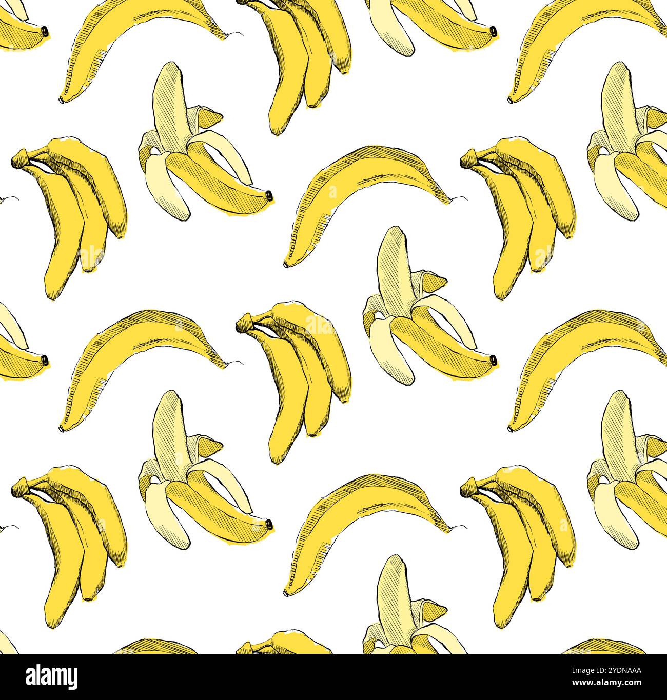 Banana graphic seamless pattern in vintage style. Wrapping paper, gift ...