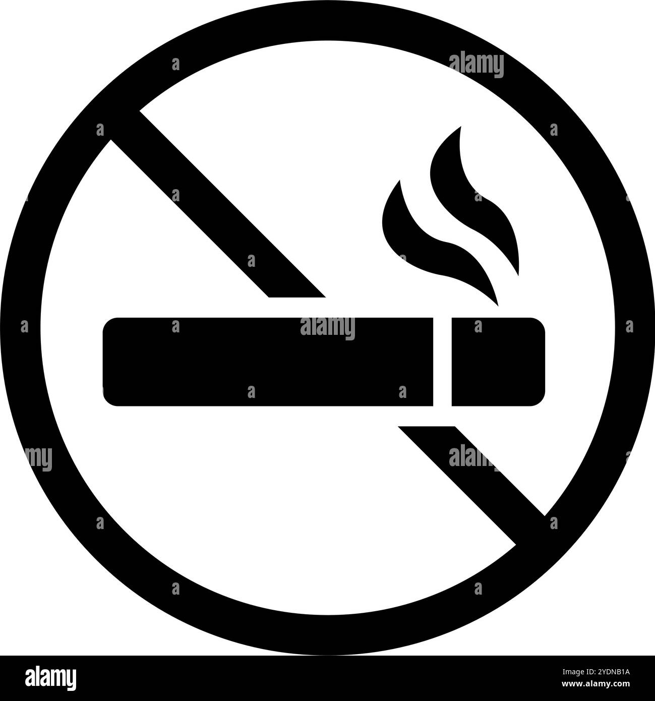 No smoking silhouette icon. Smoking prohibited sign. Editable vector ...
