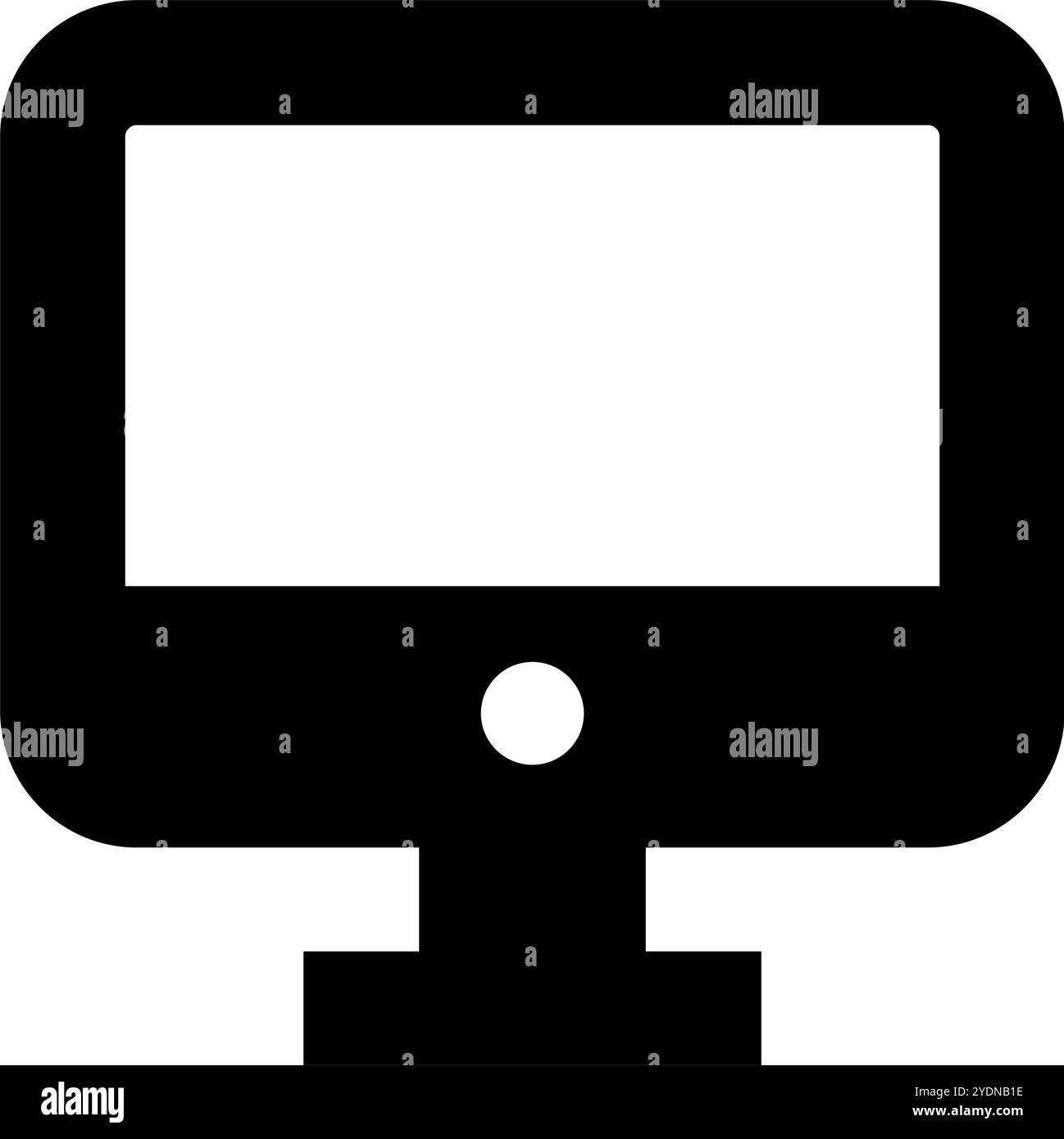 Desktop PC silhouette icon. Editable vector Stock Vector Image & Art ...