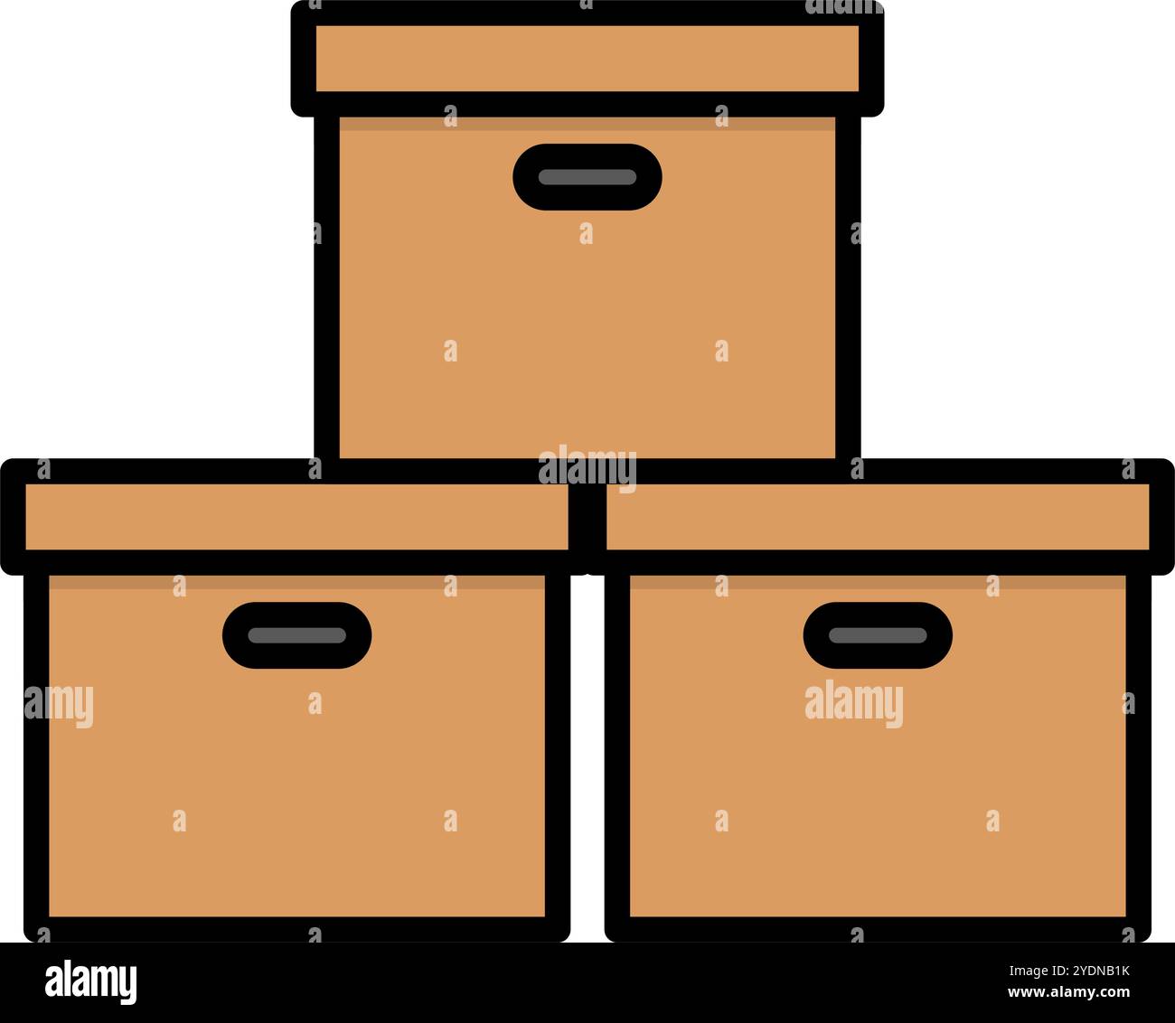 Stacked with cardboard Stock Vector Images - Alamy