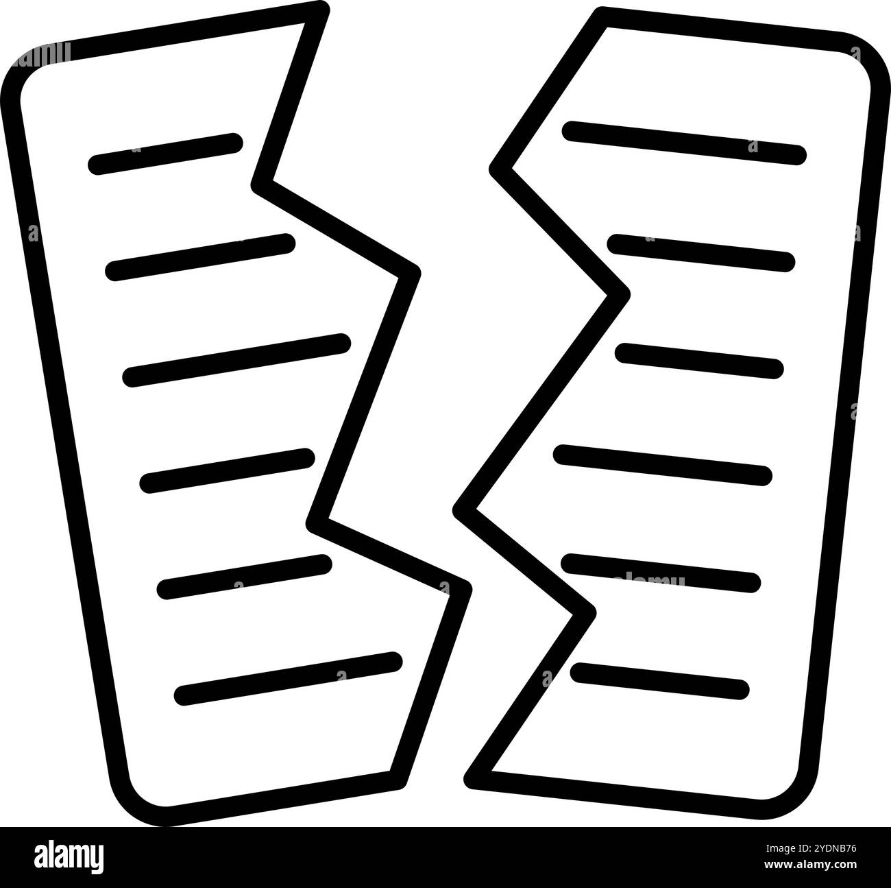 Torn documentation icon. Torn file icon. Editable vector Stock Vector ...