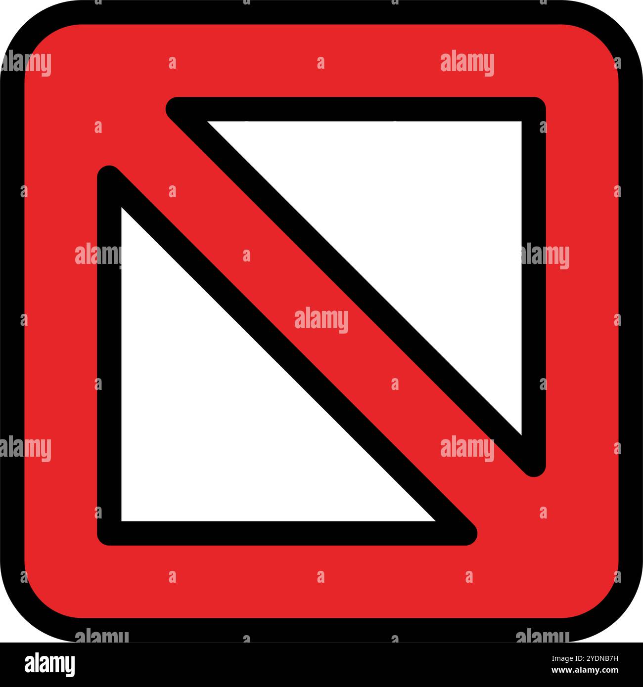 Square prohibition icon. Regulation or restriction icon. Editable ...
