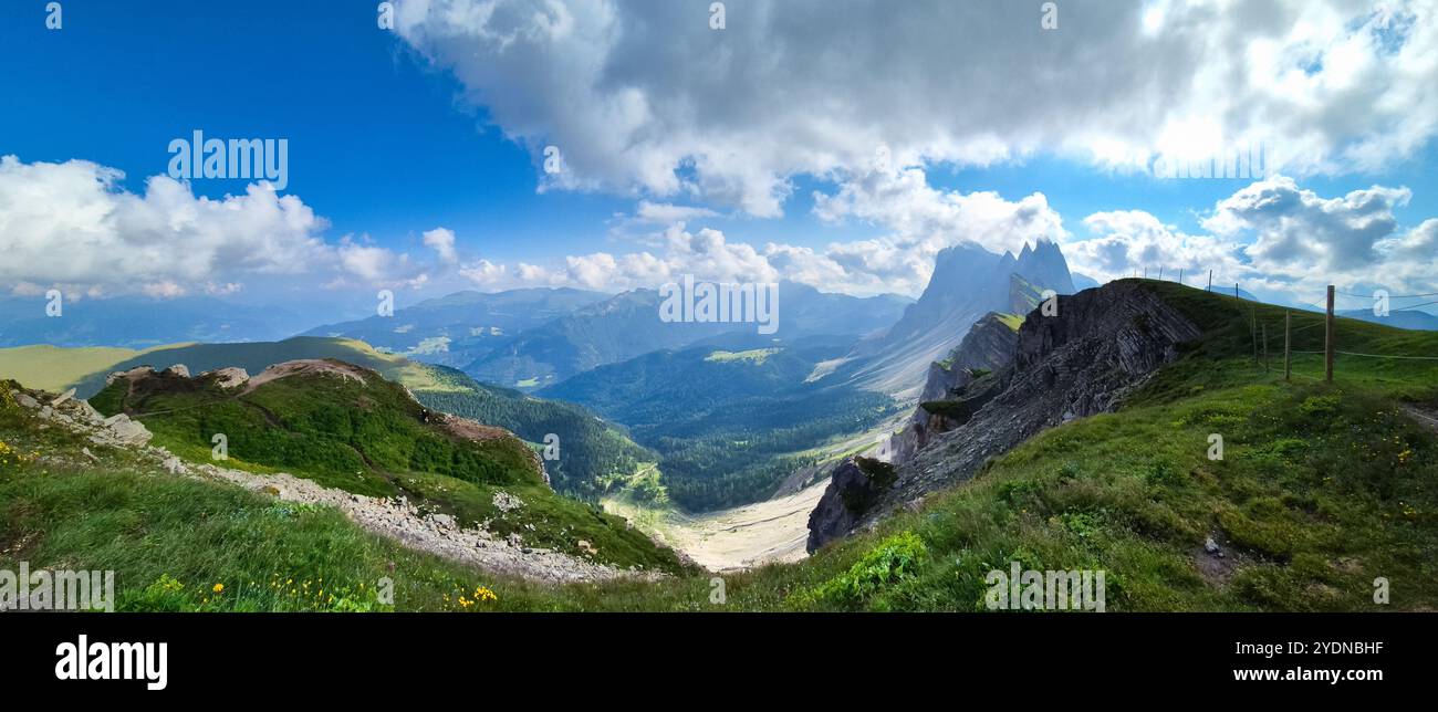 A view from Seceda - Odle - Val Gardena - Ortisei - Italy Stock Photo ...