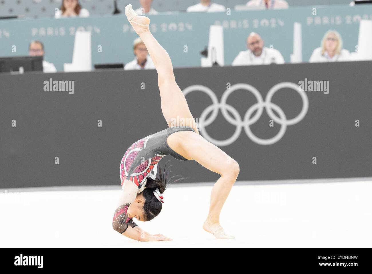 August 01, 2024: Rina Kishi of Japan performs in the Women's Artistic ...