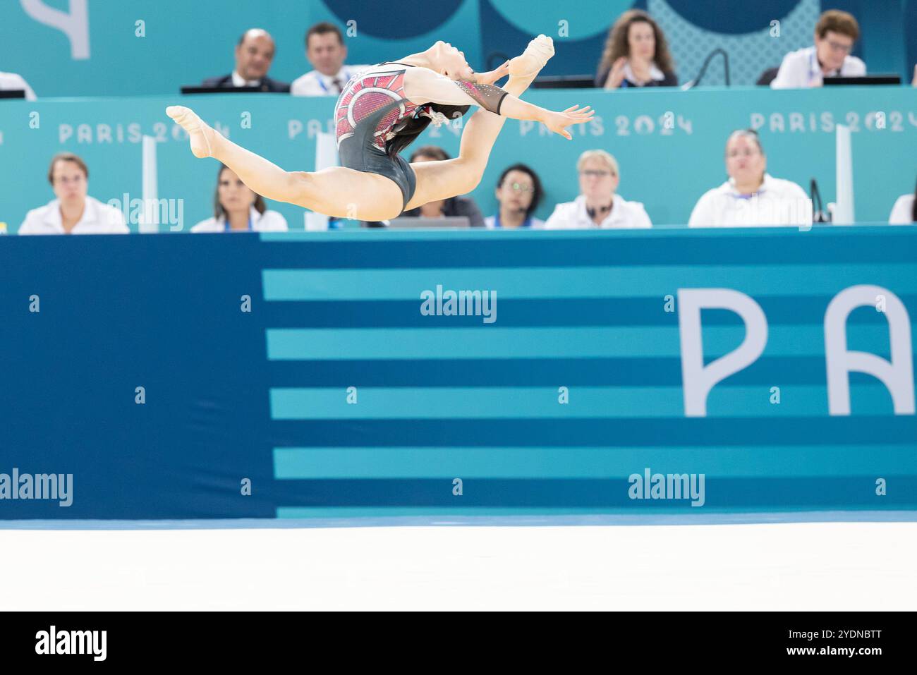 August 01, 2024: Rina Kishi of Japan performs in the Women's Artistic ...
