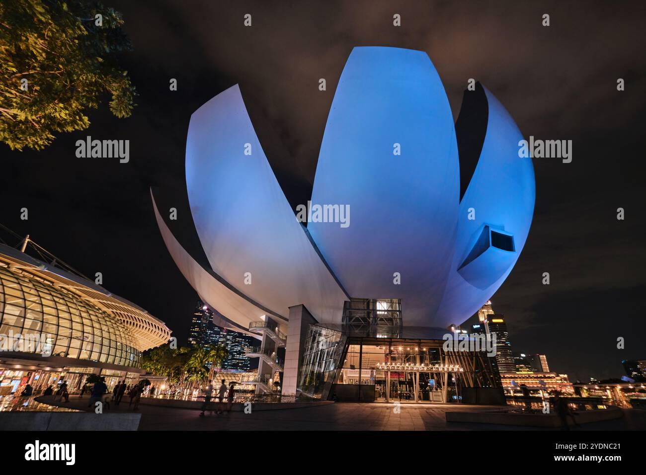 Singapore - August 14, 2024: Futuristic architecture Lotus shaped ...