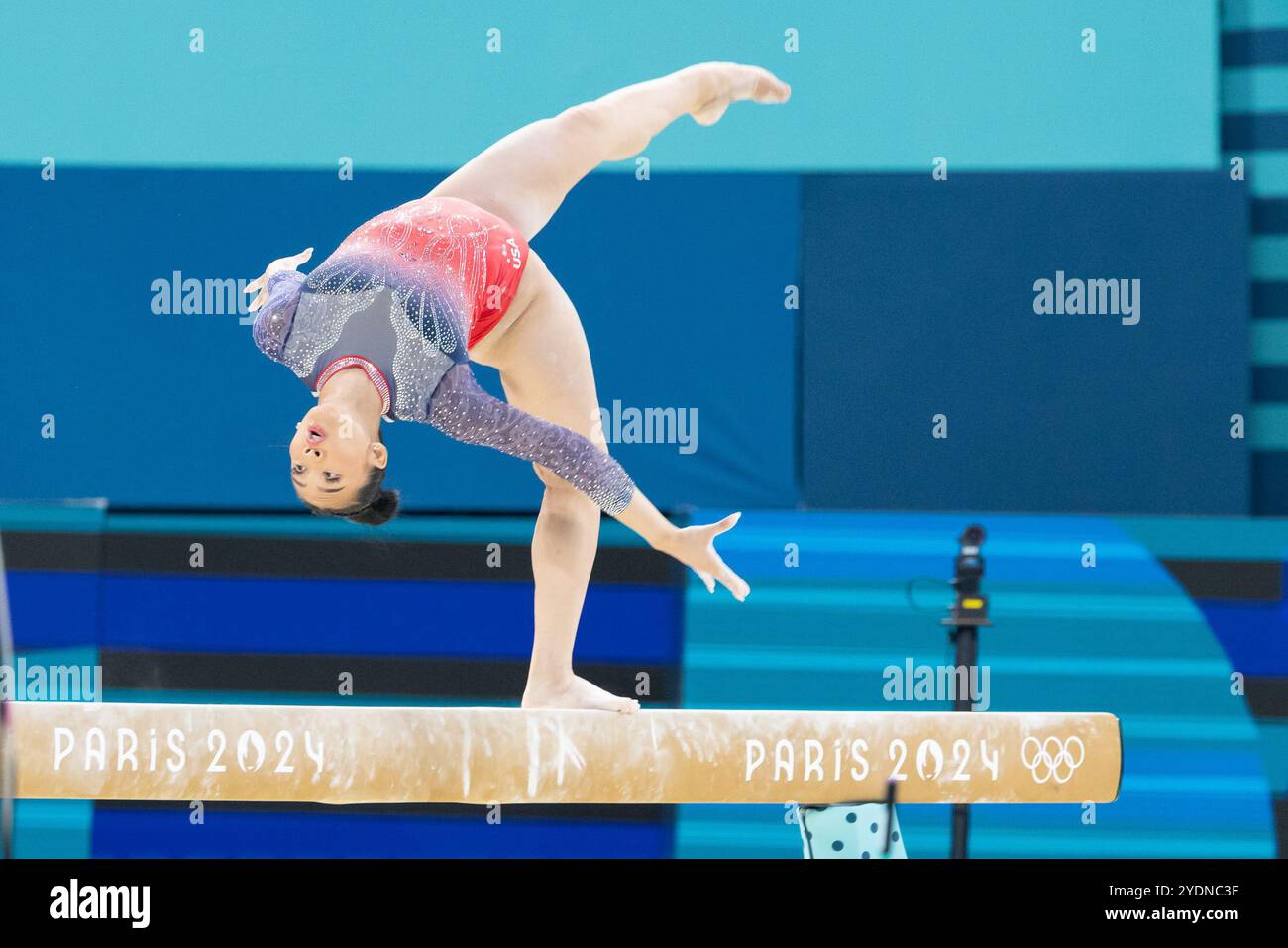 August 01, 2024: Sunisa Lee of USA performs in the Women's Artistic ...