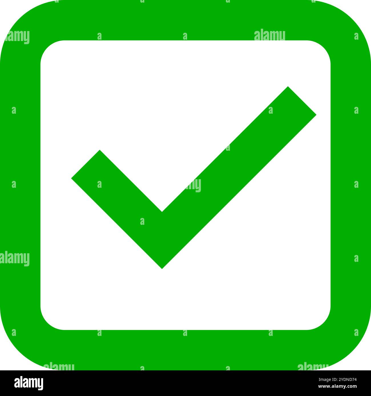 Simple green square check box icon. Editable vector Stock Vector Image ...