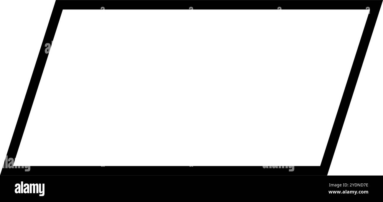 Simple parallelogram shape icon. Editable vector Stock Vector Image ...