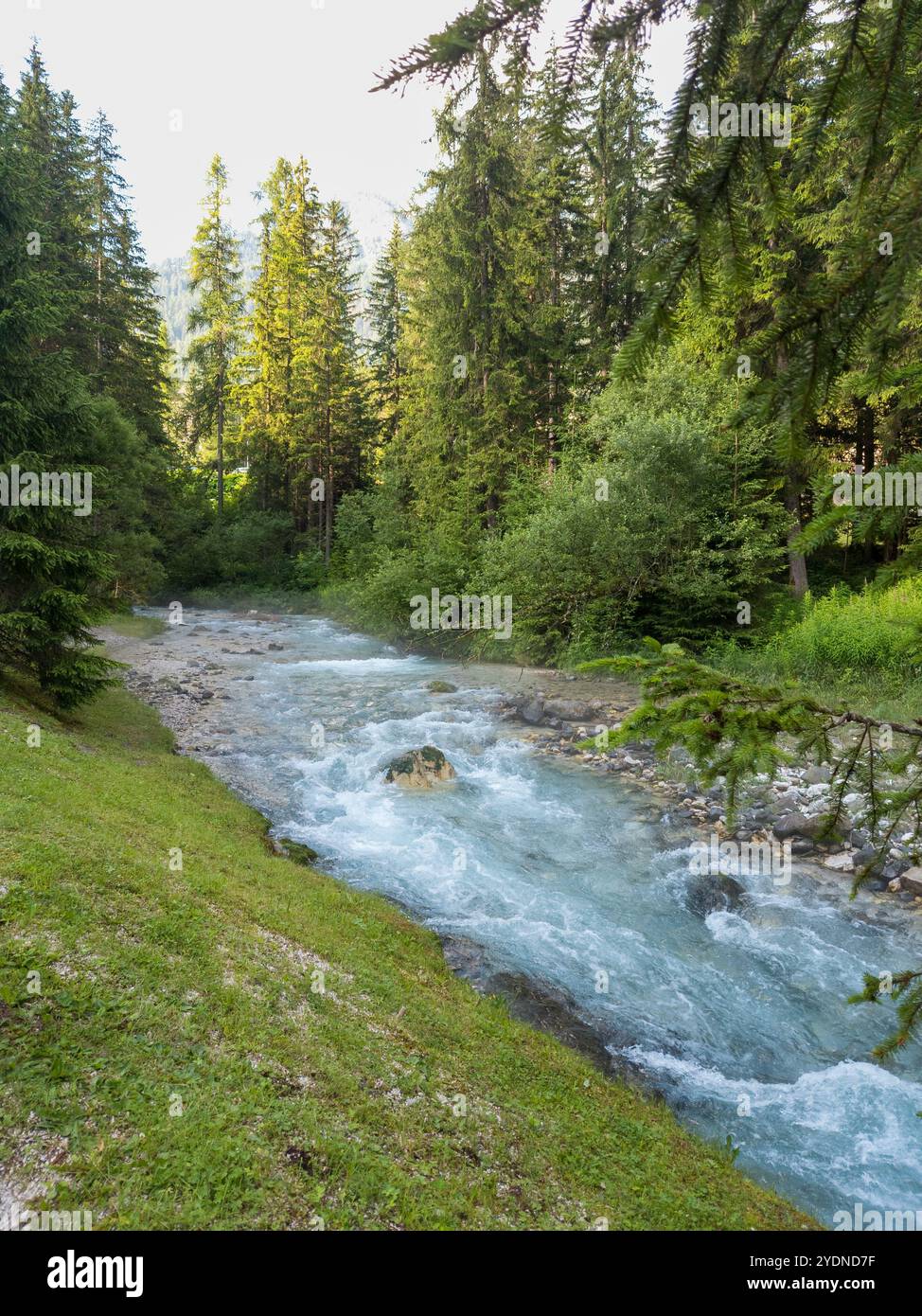 A photo of the Avisio stream near Canazei - Italy Stock Photo - Alamy