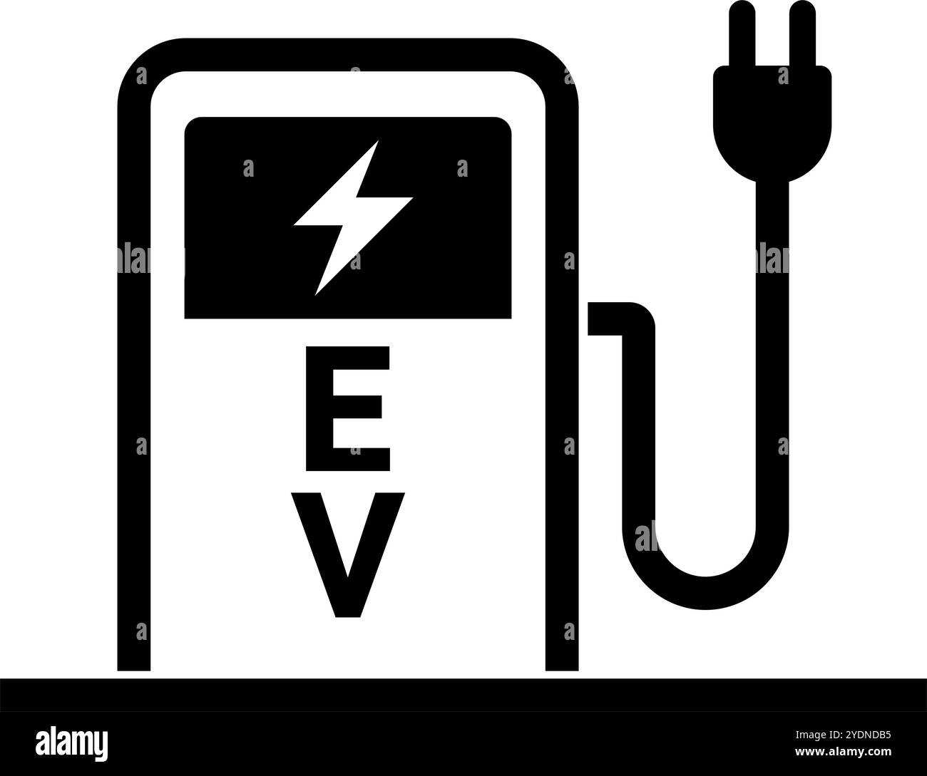 Simple EV charging station icon. Editable vector Stock Vector Image ...