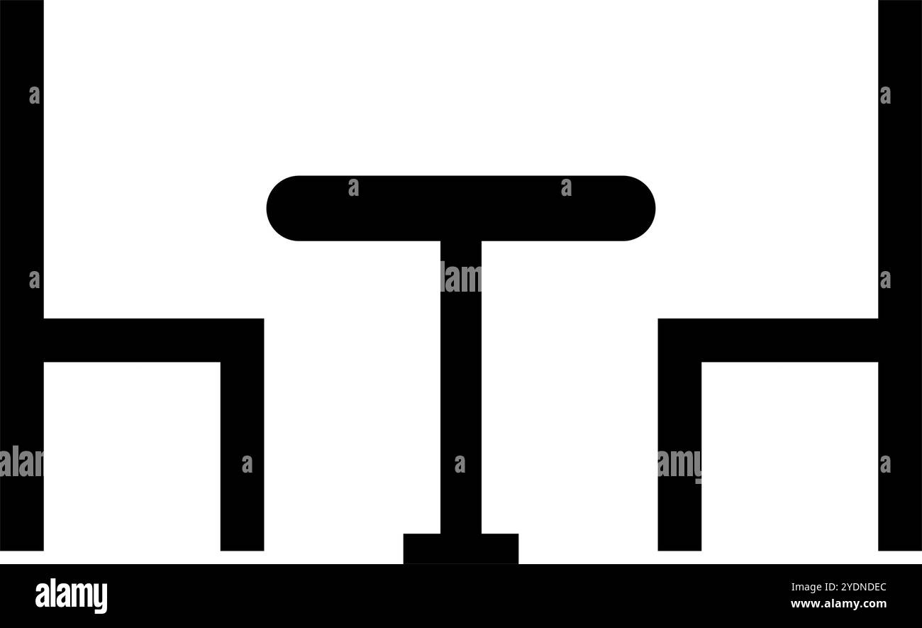 Wooden cafe table chairs Stock Vector Images - Alamy