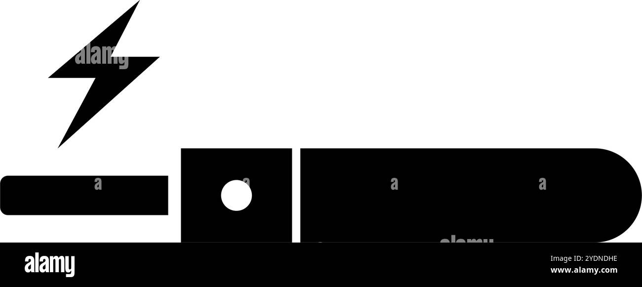 Electronic cigarette silhouette icon. Vape sign. Editable vector Stock ...