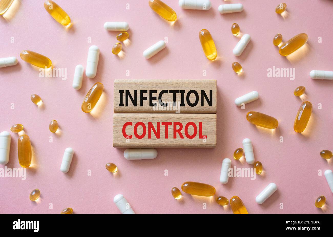 Infection Control symbol. Concept word. Infection Control on wooden ...