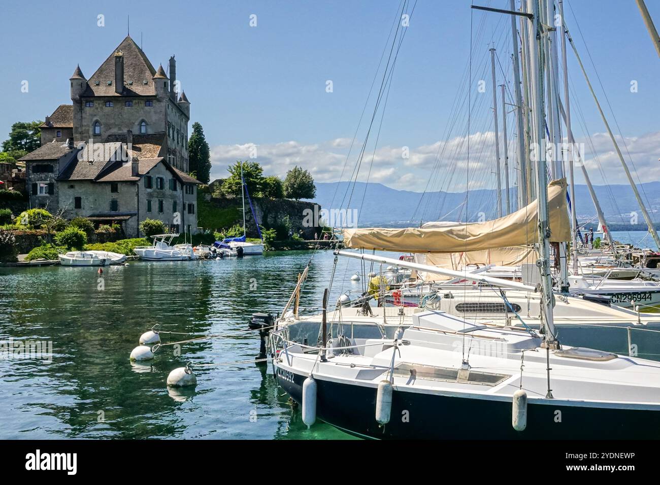 The Château d'Yvoire, a medieval castle built in the early 14th century ...