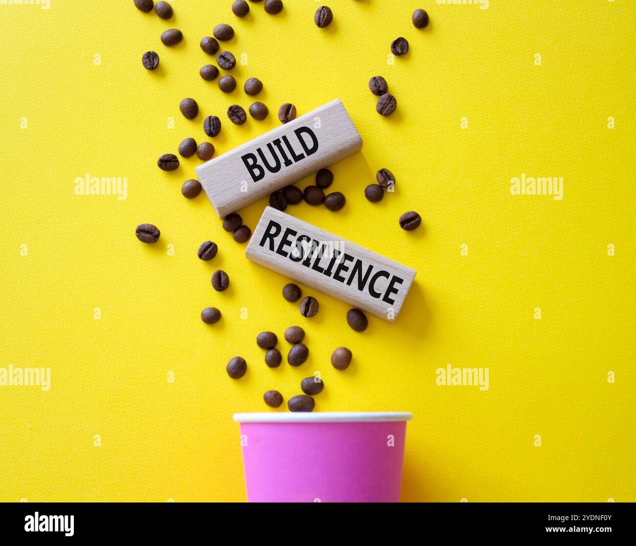 Build resilience symbol. Wooden blocks with words Build resilience ...