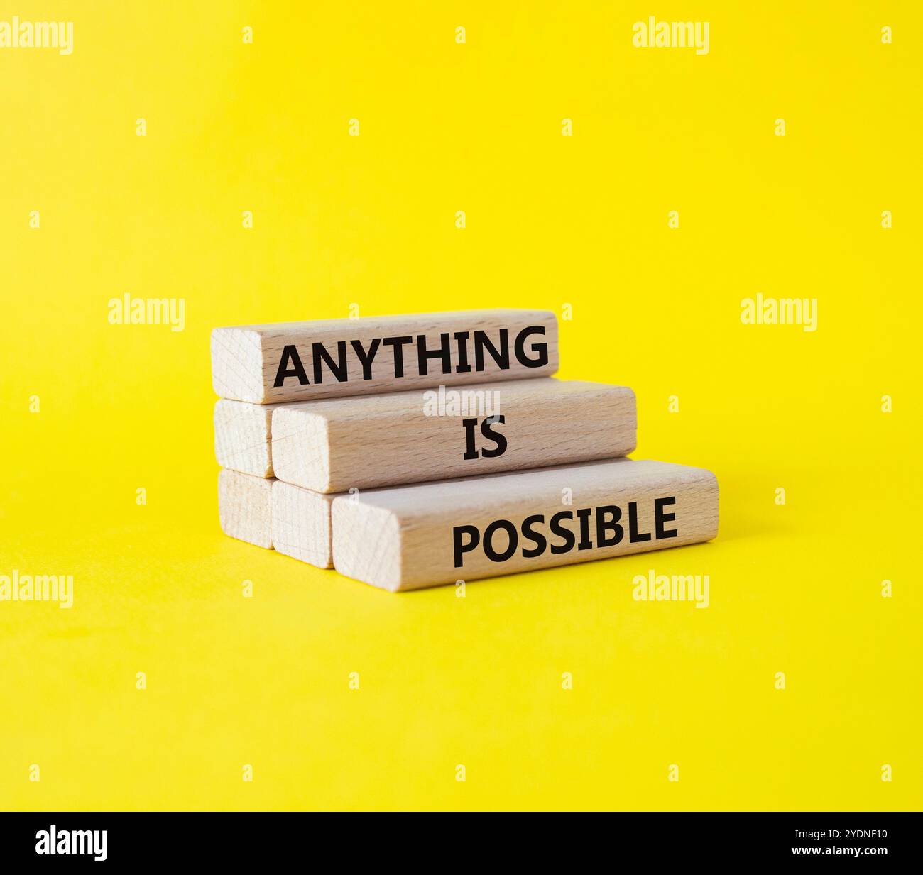 Anything is Possible symbol. Wooden blocks with words Anything is ...