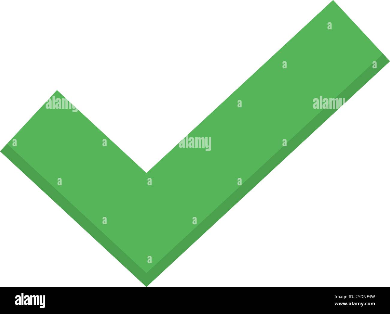 Flat design check mark icon. Permission sign. Editable vector Stock ...