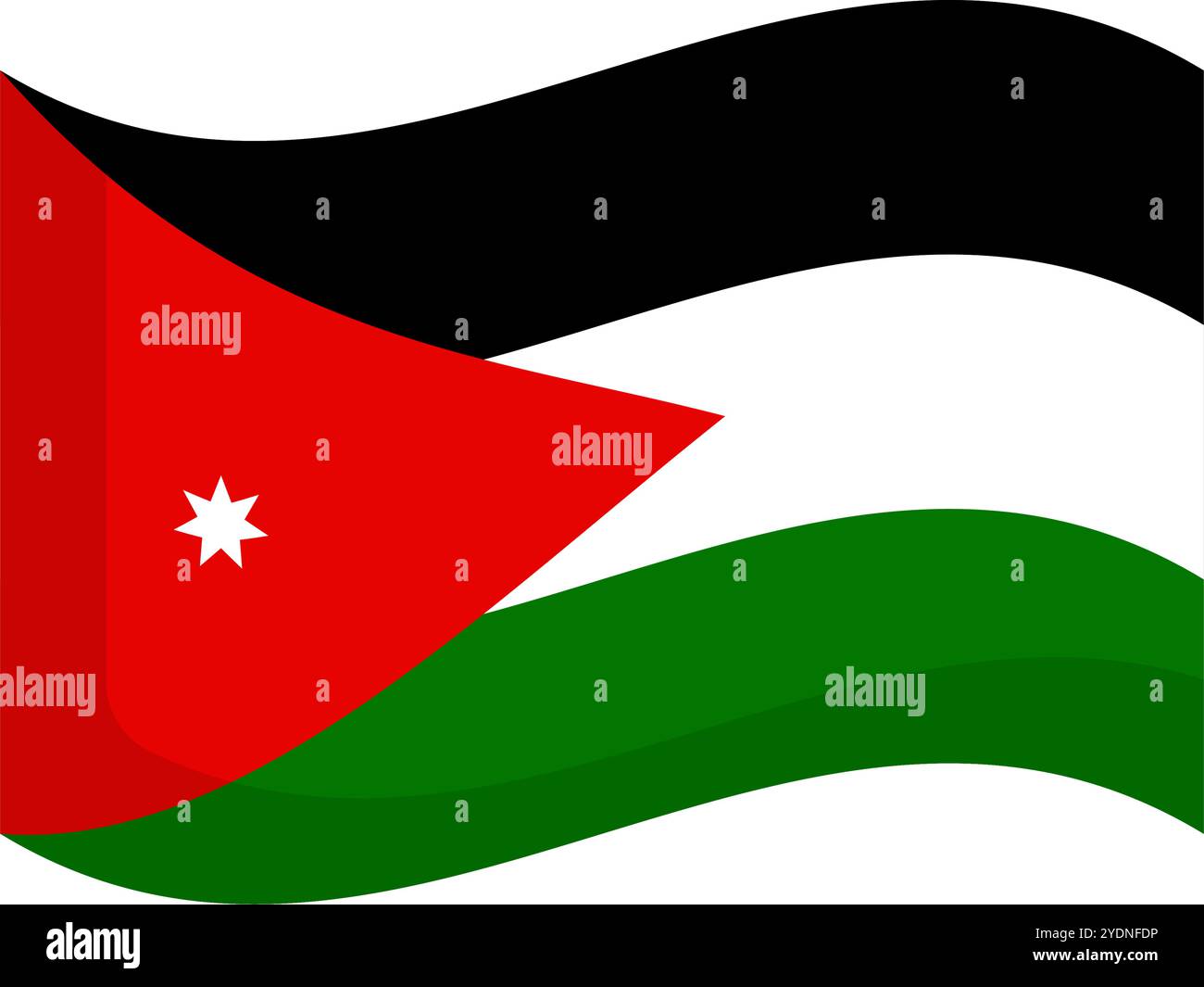Jordanian official flag Stock Vector Images - Alamy