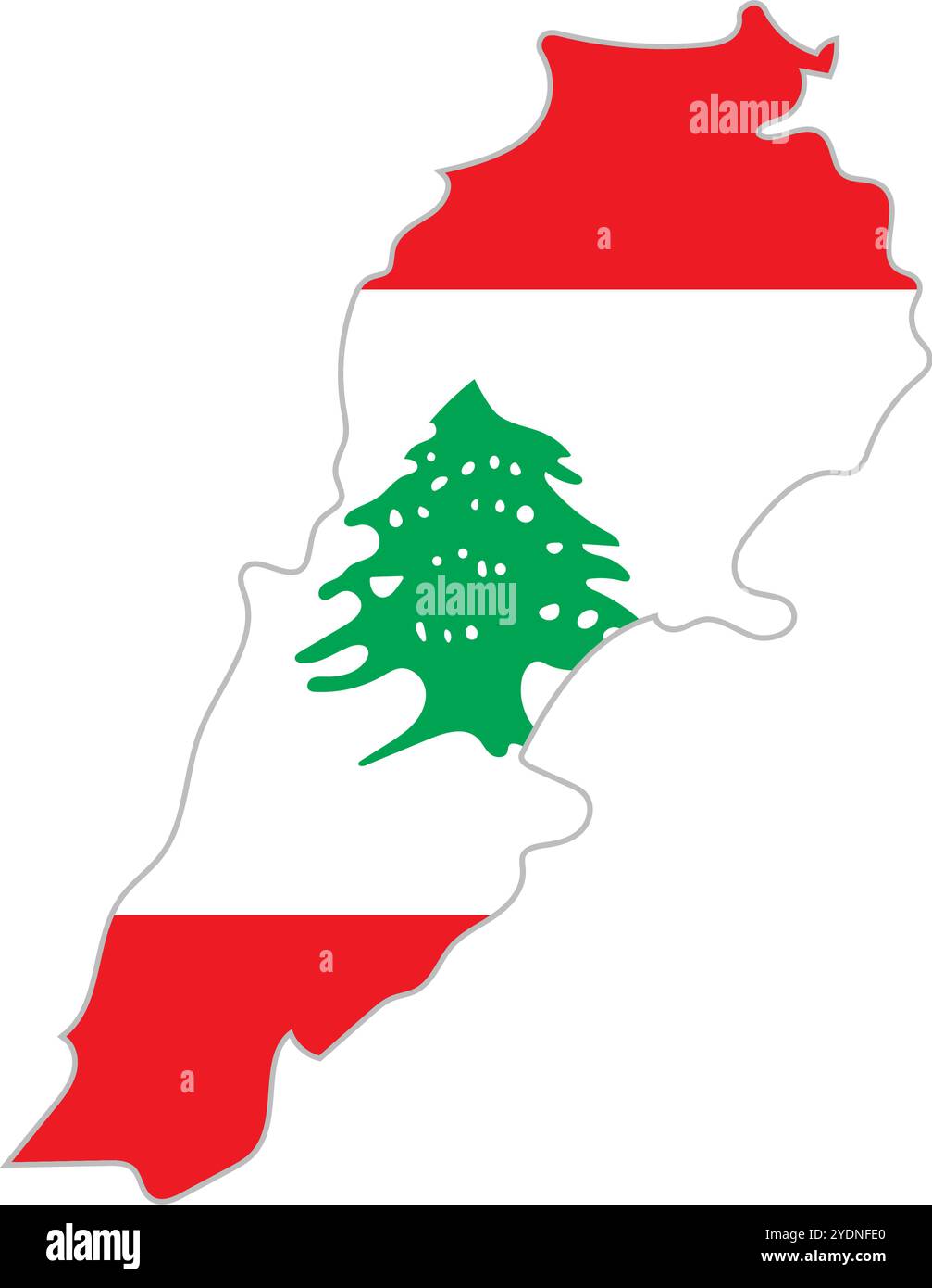 Lebanon flag map icon. Editable vector Stock Vector Image & Art - Alamy