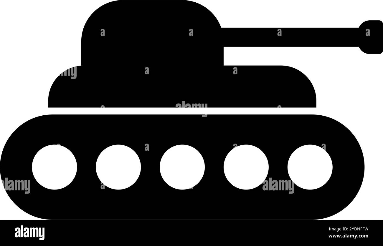 Tank silhouette icon. Warfare. Editable vector Stock Vector Image & Art - Alamy