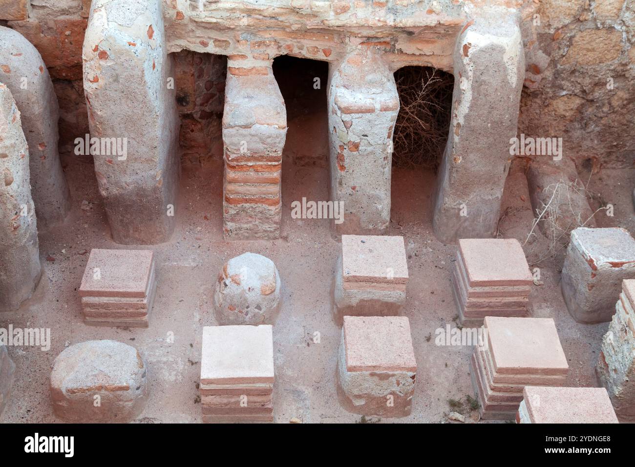 An ancient archaeological site featuring impressive stone structures ...