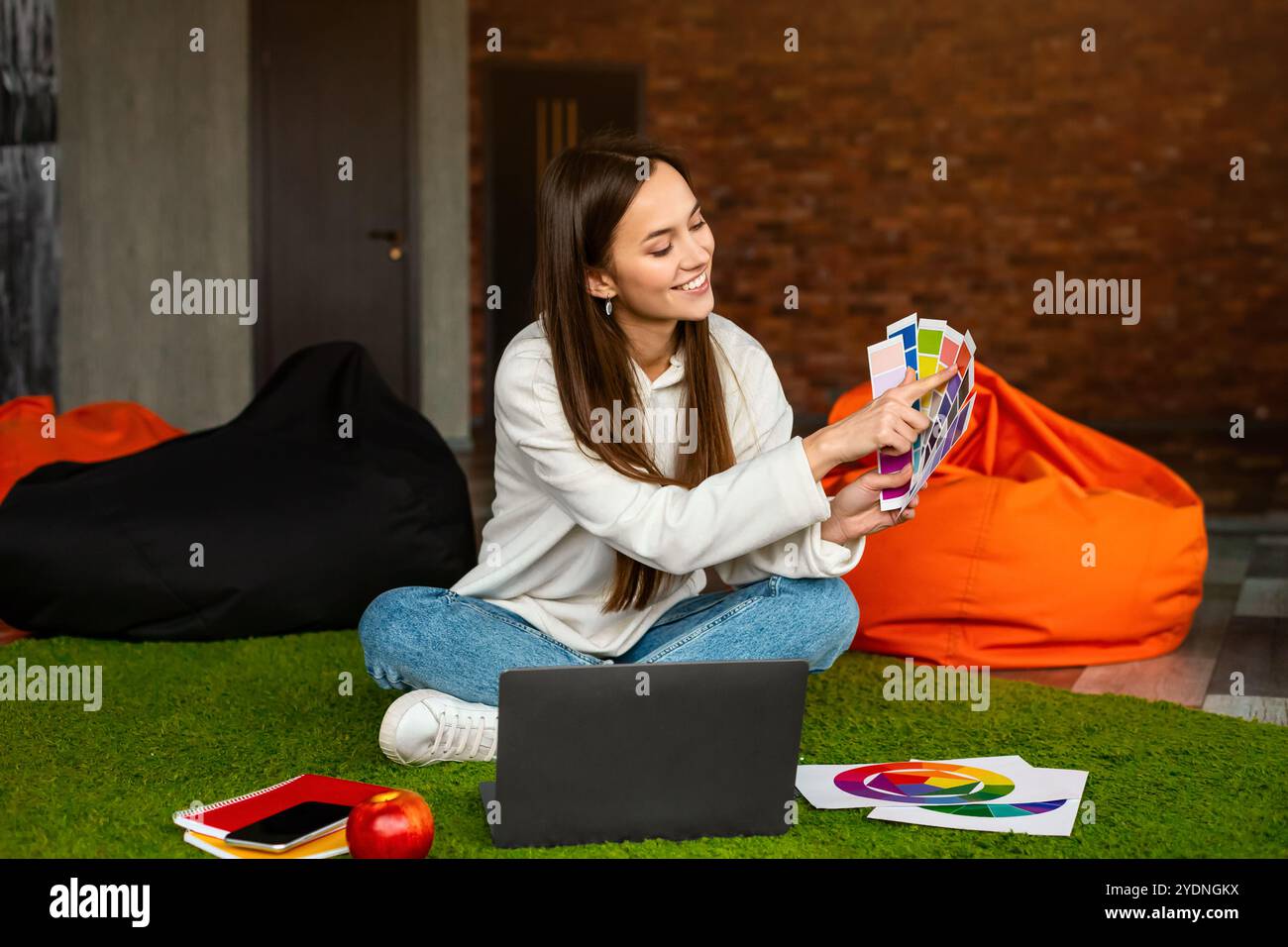 Beautiful girl interior designer hi-res stock photography and images ...