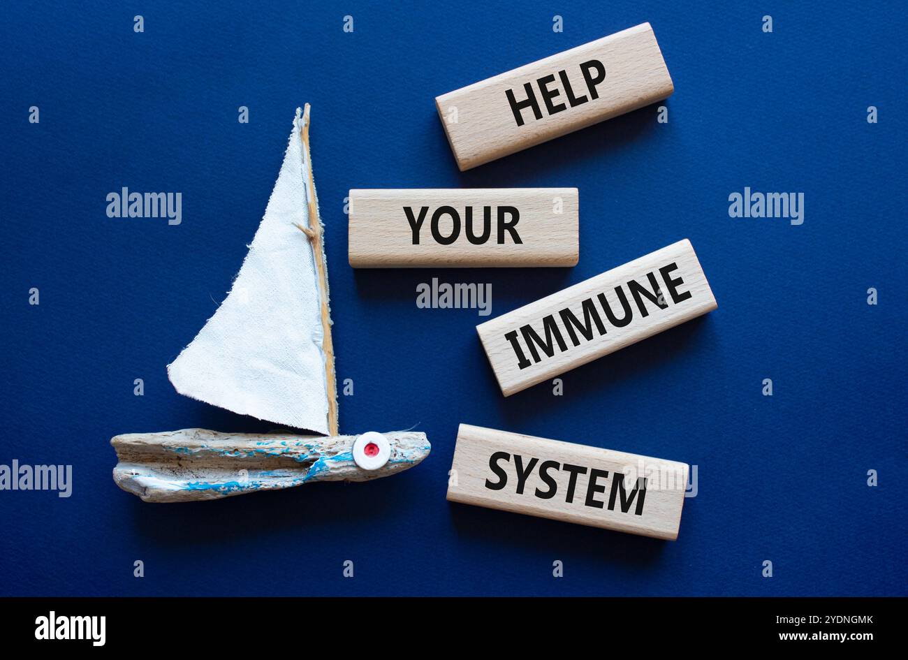 Immune System symbol. Wooden blocks with words Help Your Immune System ...
