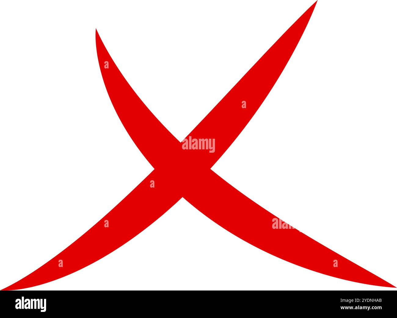 Red cross sign. Prohibition or warning sign. Editable vector Stock ...
