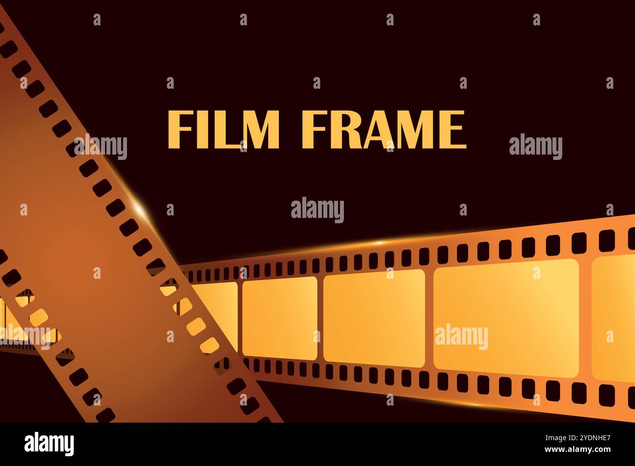 Film frame background with shiny film strip. Movie film concept. Vector ...