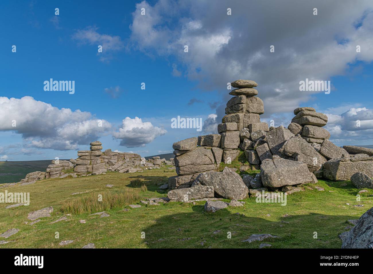 Great Staple Tor Dartmoor Nationalpark Devon Stock Photo - Alamy