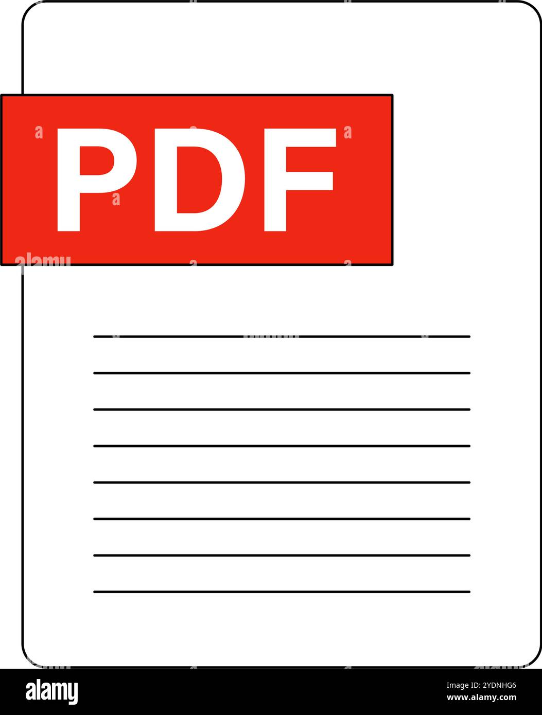 Icon file isolated pdf page Cut Out Stock Images & Pictures - Alamy