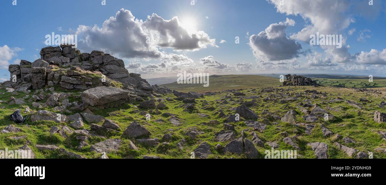 Great Staple Tor Dartmoor Nationalpark Devon Stock Photo - Alamy