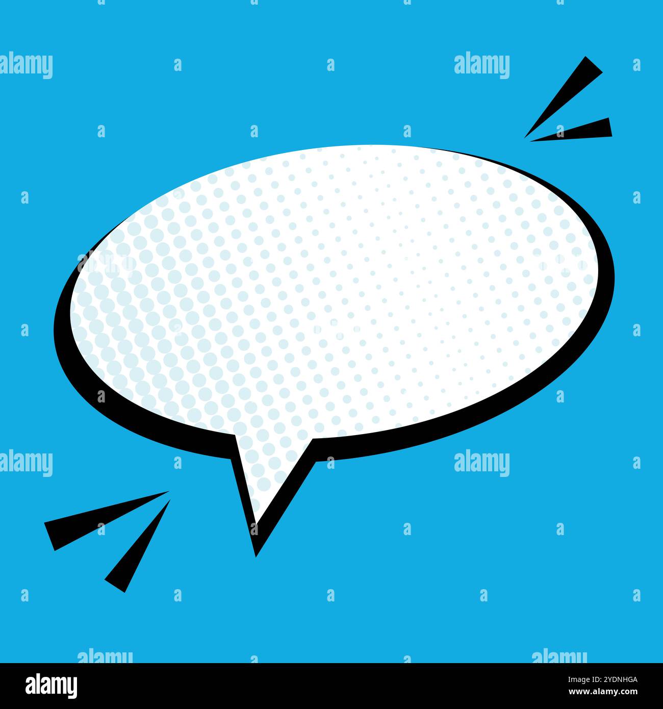 Retro pop art style background with empty comic speech bubble Vector illustration Stock Vector ...