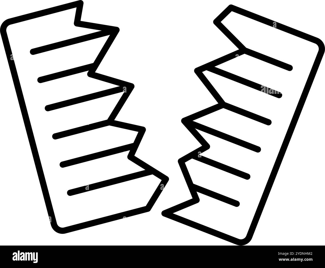 Torn document icon. Torn file. Editable vector Stock Vector Image & Art ...