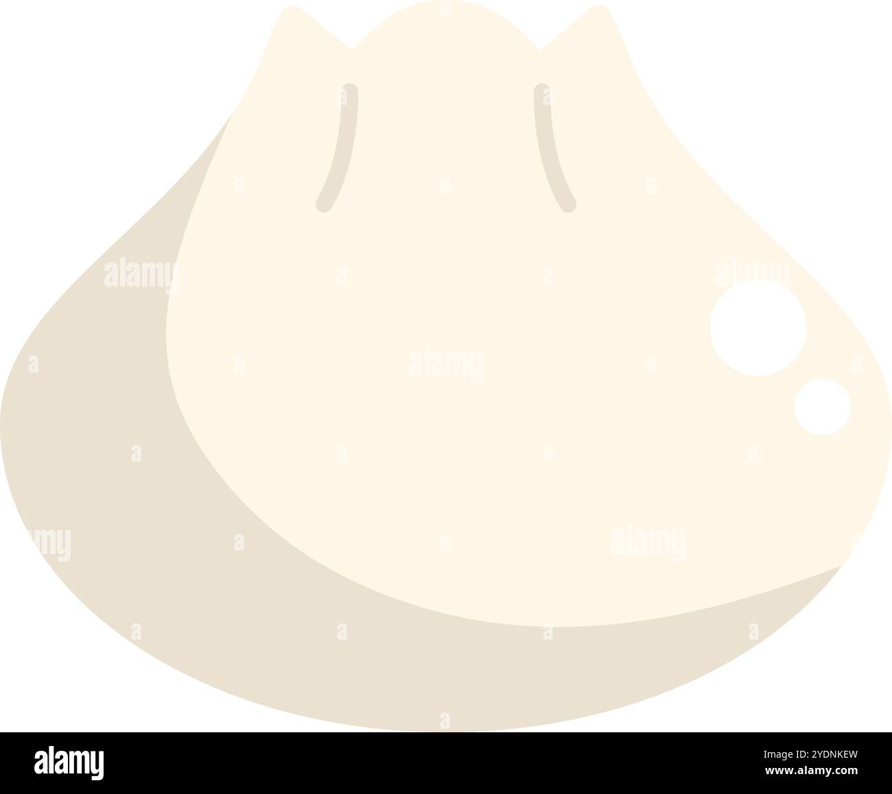 Simple illustration of a single bao bun showcasing a popular asian food ...