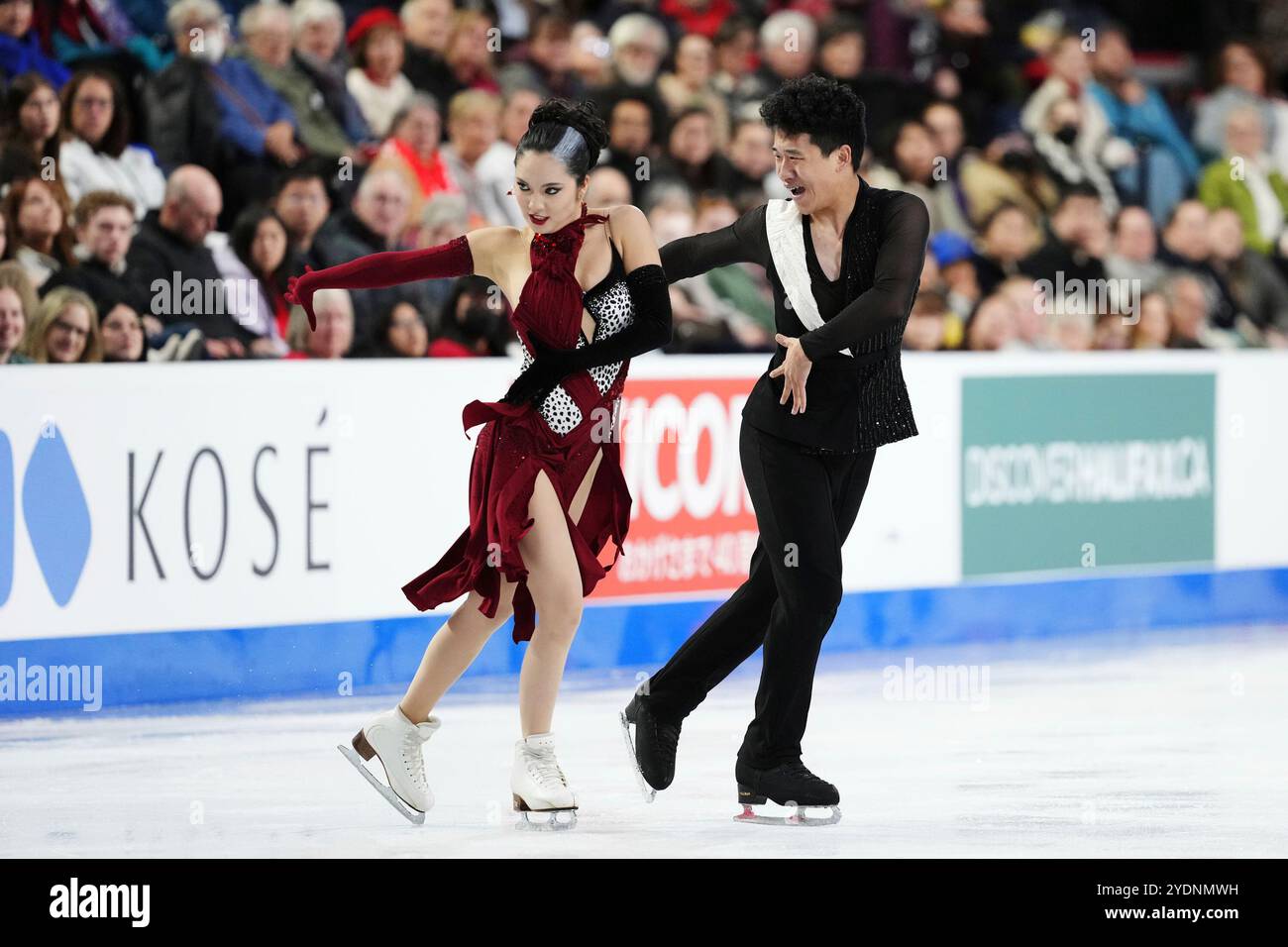 Ice dancers Hannah Lim and Ye Quan of the Republic of Korea compete in ...