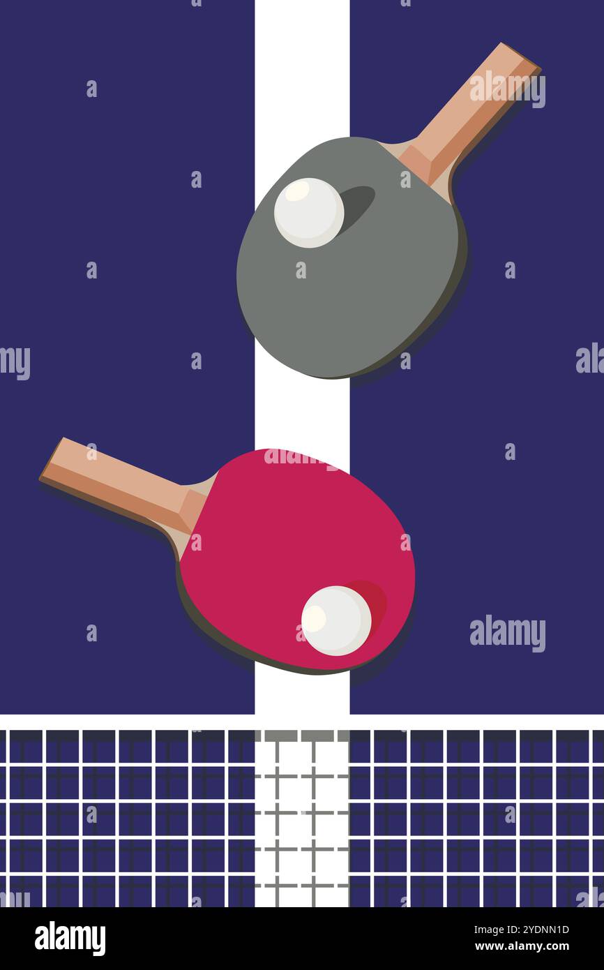 Ping pong banner template. Racket and ball for playing table tennis ...