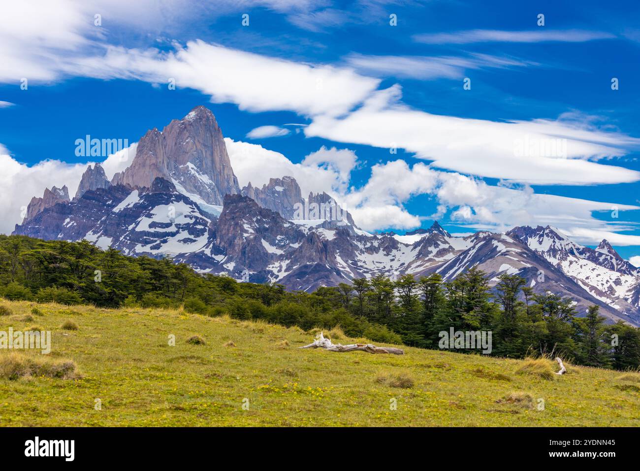 El Chalten mountain in Patagonia, Argentina. Fitz Roy and Cerro Torre ...